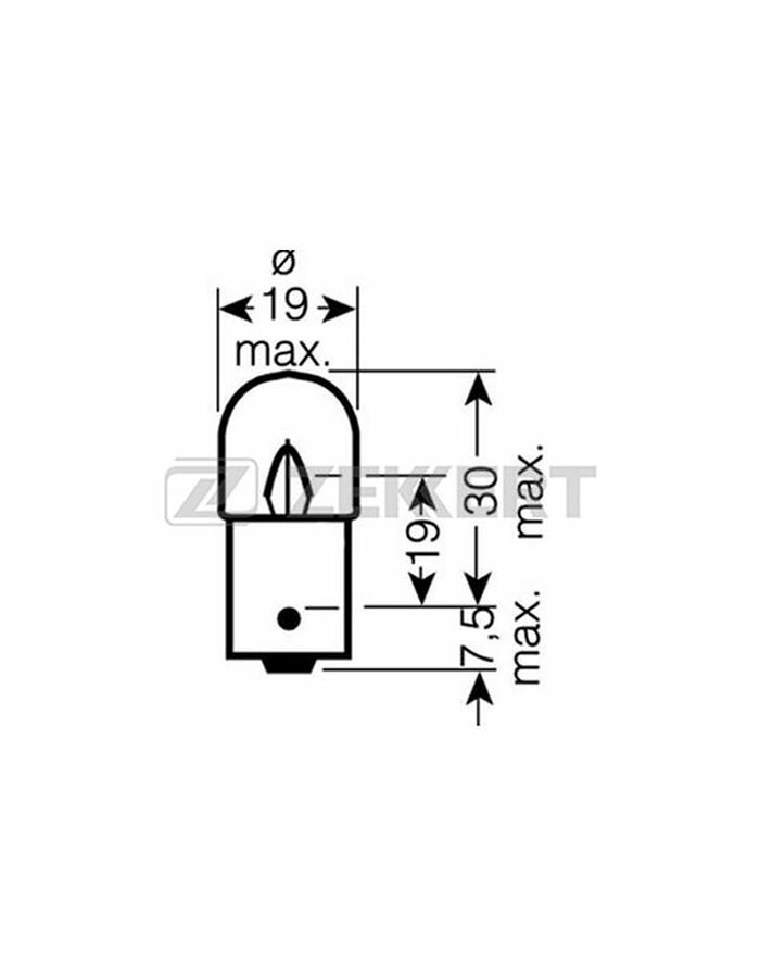 Лампа R5W (G18) 24V 5W BA15s (цена за 1 шт.)