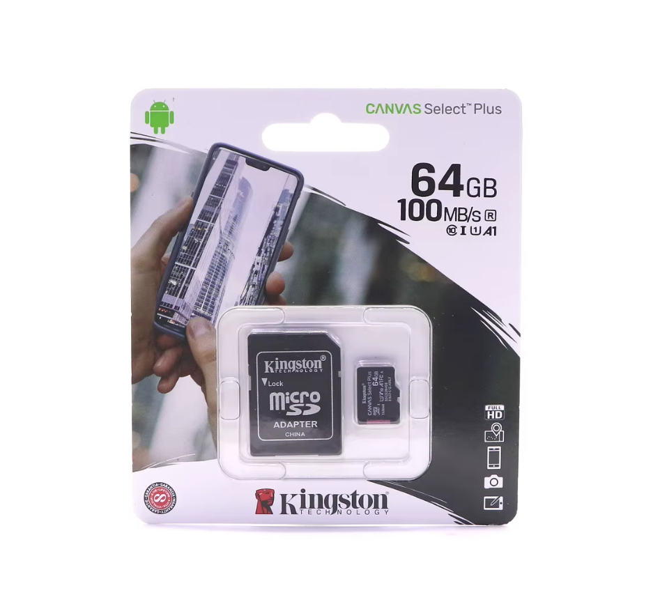Карта памяти Kingston MicroSDXC 64Gb 100Mbit/sec, Canvs Select Plus