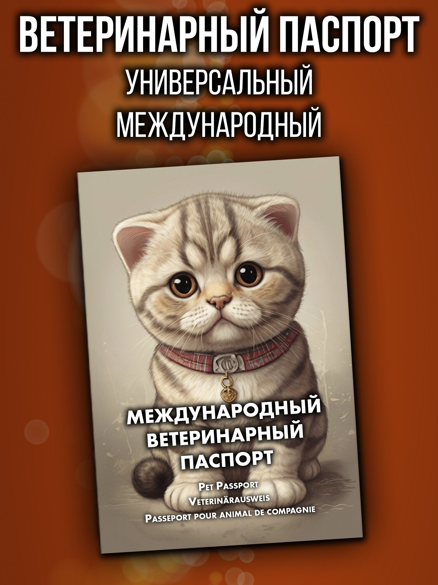 Ветеринарный паспорт для кошек, собак и любых других домашних животных, международный