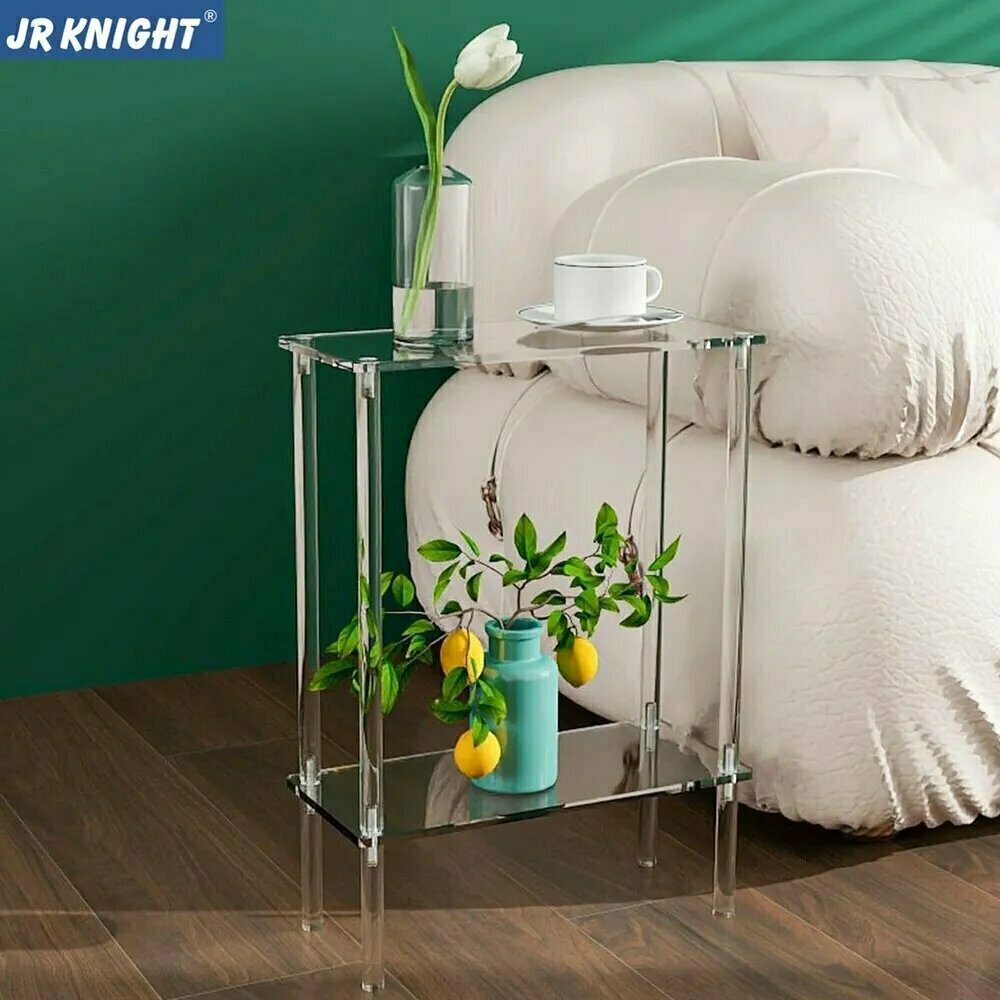 Столик журнальный "Акрил", пластиковый, акриловый каркас, прозрачный, 20x40x50 см