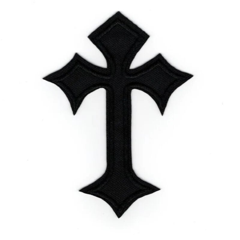 Набор из 10 шт. вышитых крестовых заплаток HYZELY Черный, Black