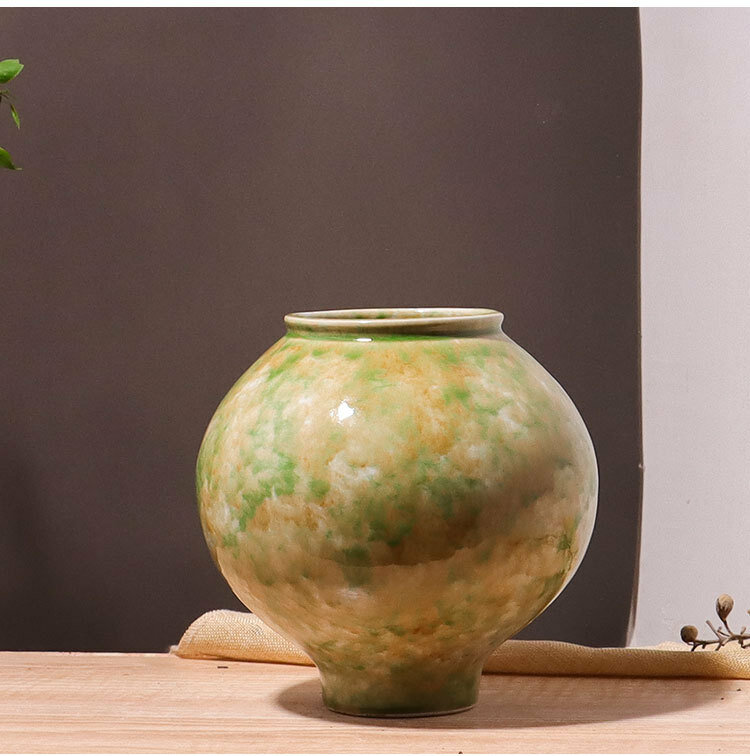 Керамическая масляная живопись в стиле цветочной композиции ваза креативная гостиная модная ваза для сухих цветов украшение для дома украшения