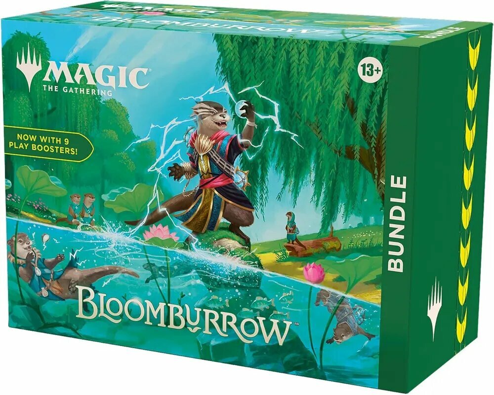 Настольная игра-Magic: The Gathering Bloomburrow Bundle - 9 Play Boosters, 30 Land cards + Exclusive Accessories