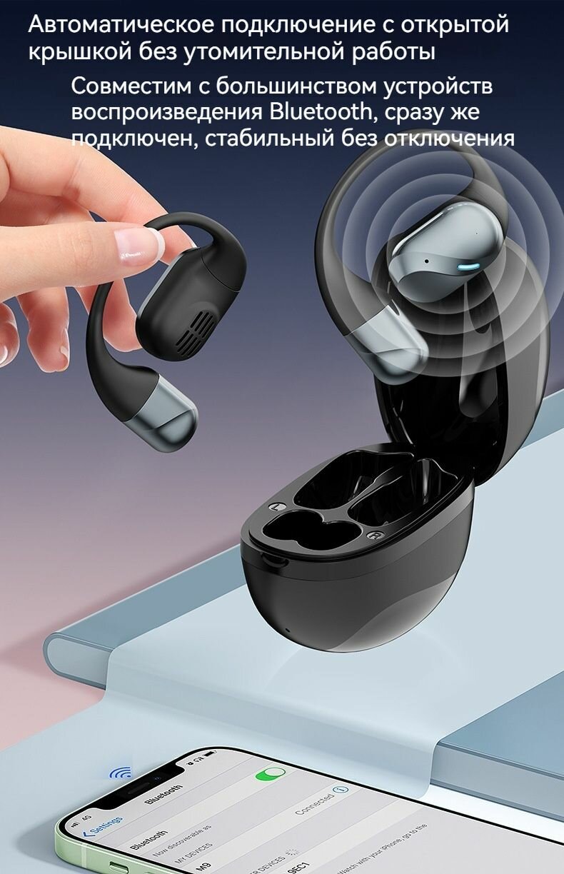 Беспроводные Bluetooth-наушники M9 OWS CGPods Sport Водонепро ницаемость с микрофоном, TWS ENC шумоподавление