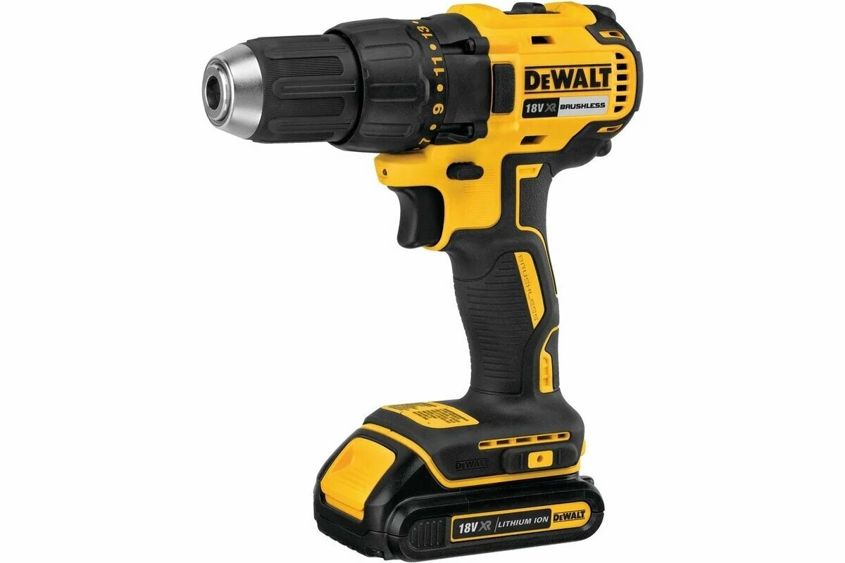 Бесщеточная дрель-шуруповерт Dewalt 18.0 В XR DCD7771D2, 65 Нм, Li-Ion, желтый