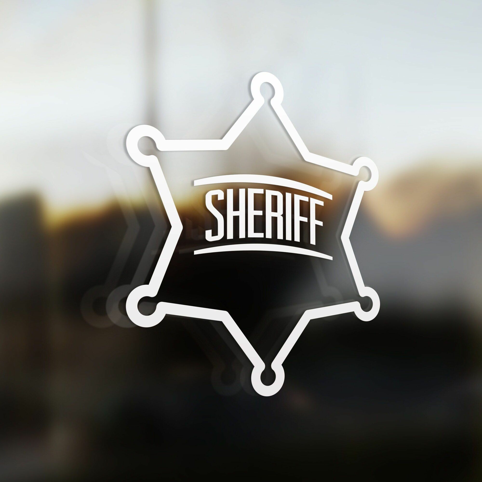 Автомобильная наклейка Sheriff 20x20