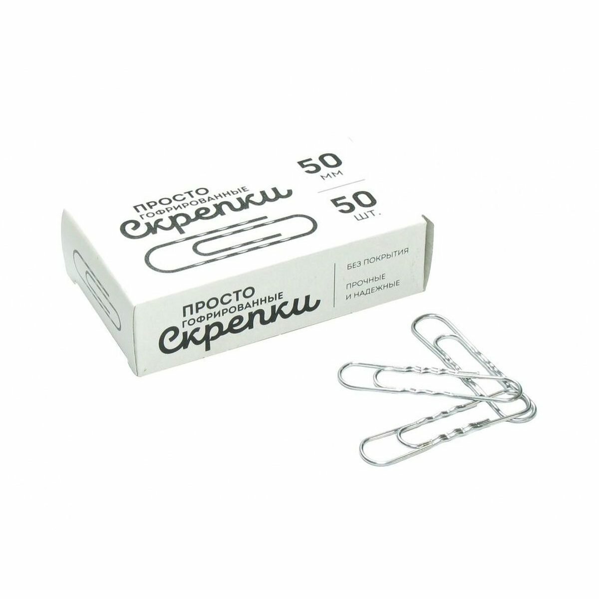 Скрепки Глобус (50мм, металлические, оцинкованные) 50шт. (Г50-50Ц)