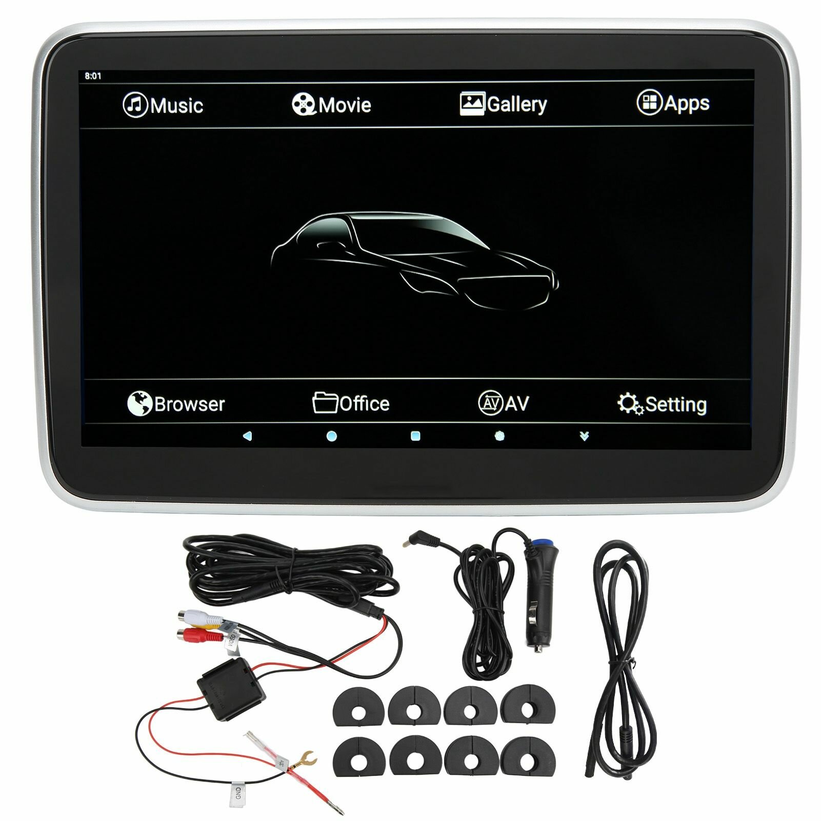 10.6" монитор подголовника 1080P, Android 9.0, 2G+16G