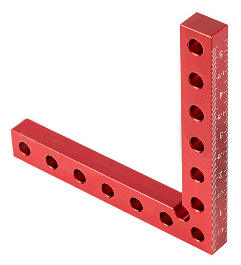 Угольник строительный DLT / ДЛТ монтажный, алюминиевый, красный, размером 140х140мм / инструменты