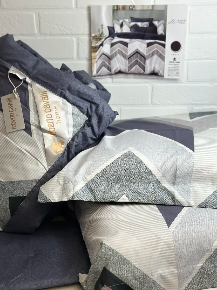 Постельное белье с готовым одеялом, евростандарт, хлопок/вискоза, всесезонное