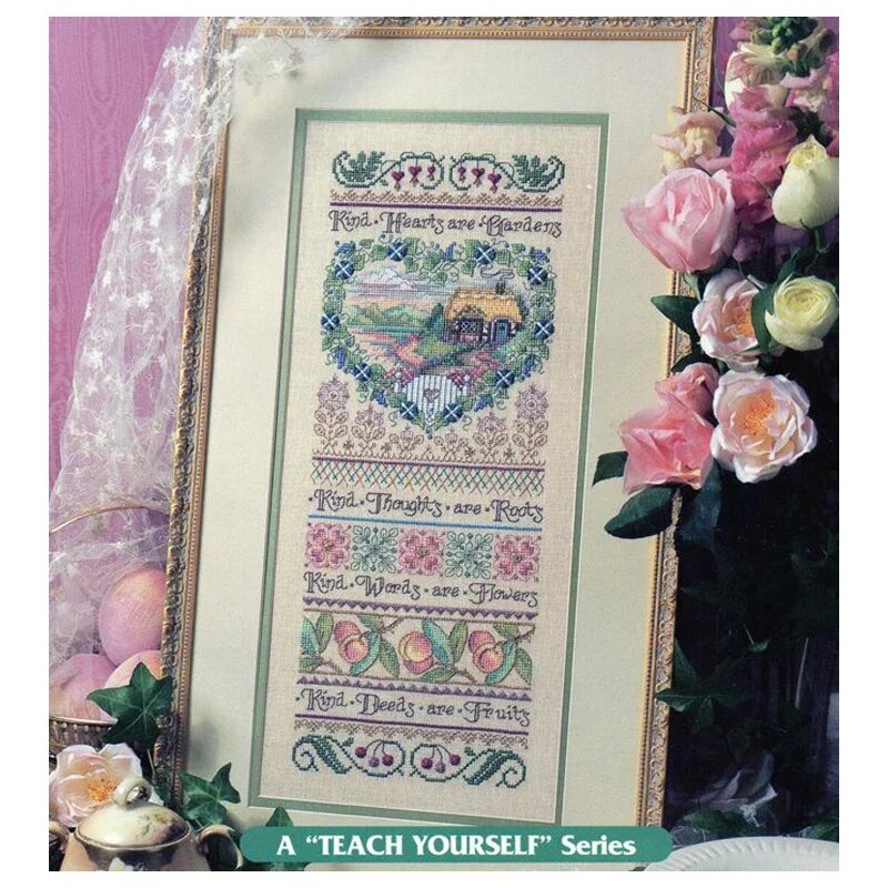 Набор для вышивки крестом Amishop "Красивый мануал", пейзаж, 52 цвета, 16CT unprint canvas