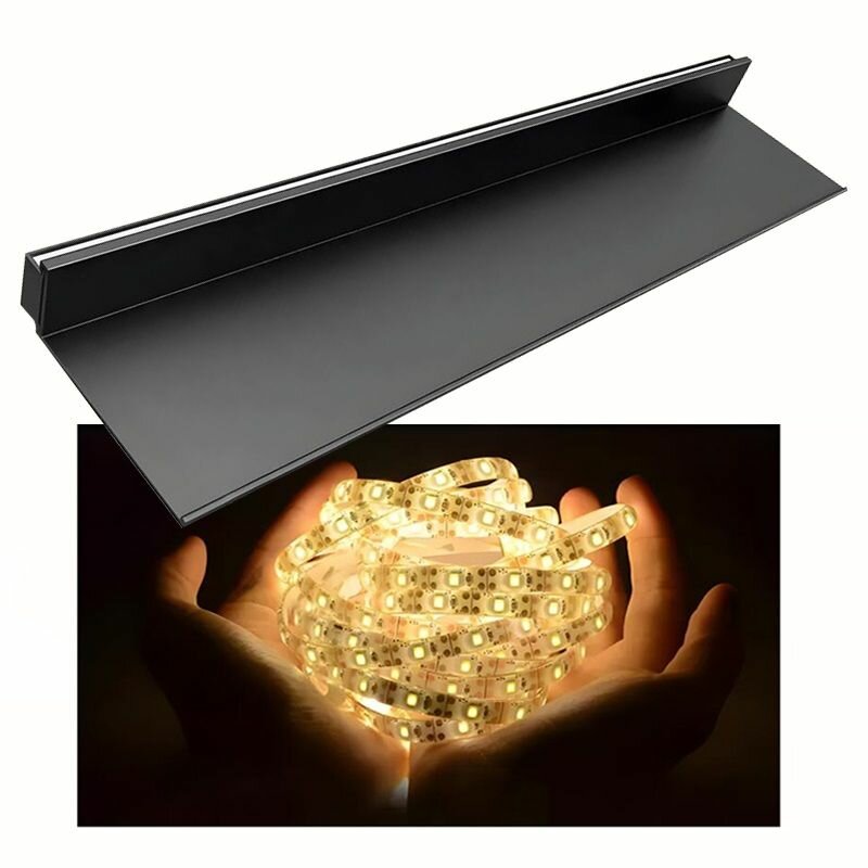 Полка Настенная Прямая Полка С Подсветкой, Со Светодиодным Освещением, 1 Шт