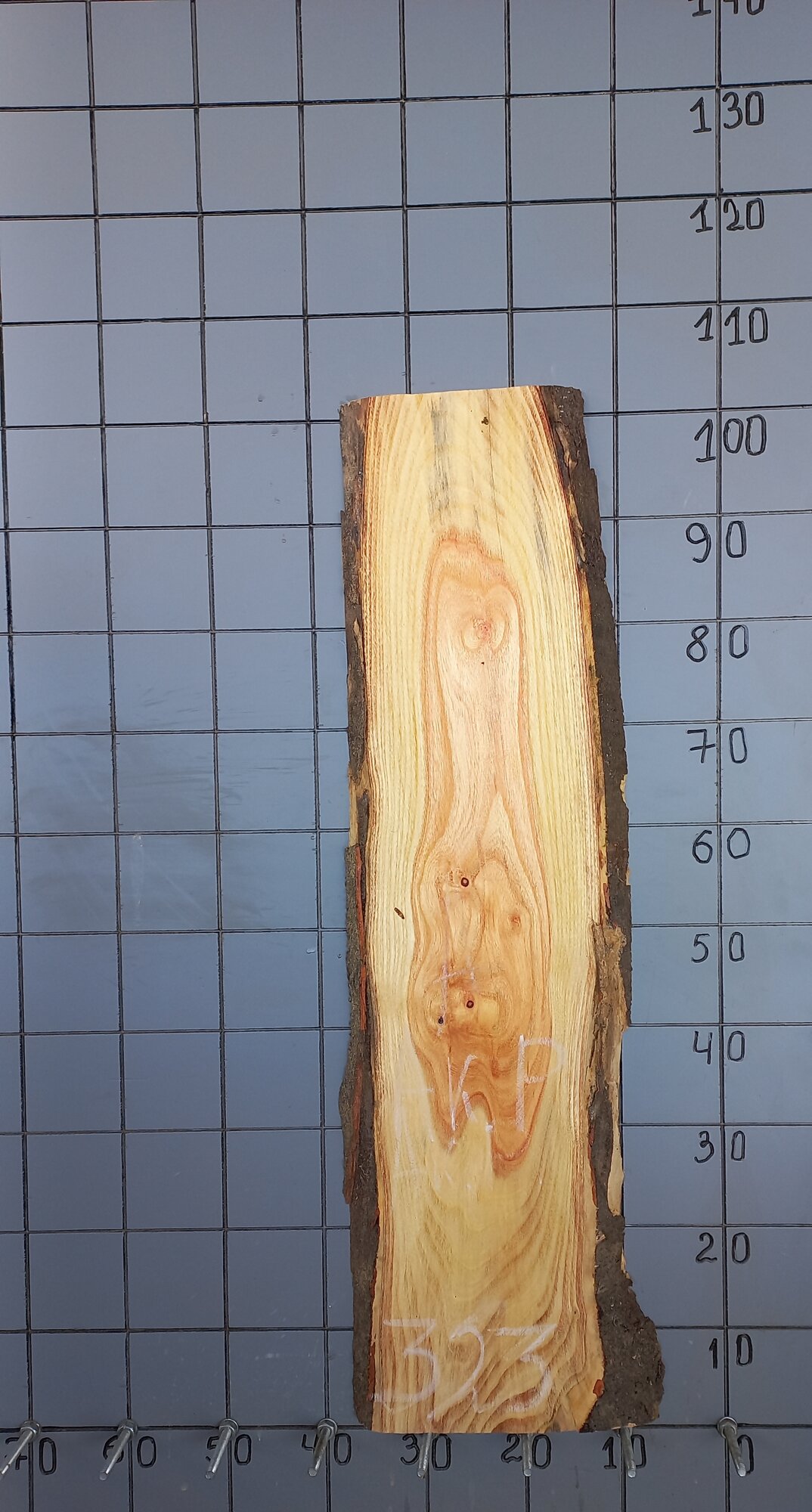 Слэб дерева Доклес Акация Розовая №323 2.5х22х100см, сорт 0-3, необрезной