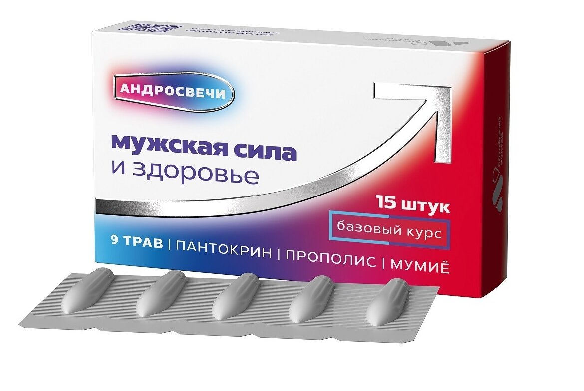 Андросвечи Алтайский Нектар Мужская сила и здоровье, № 15х1,3 г 7019