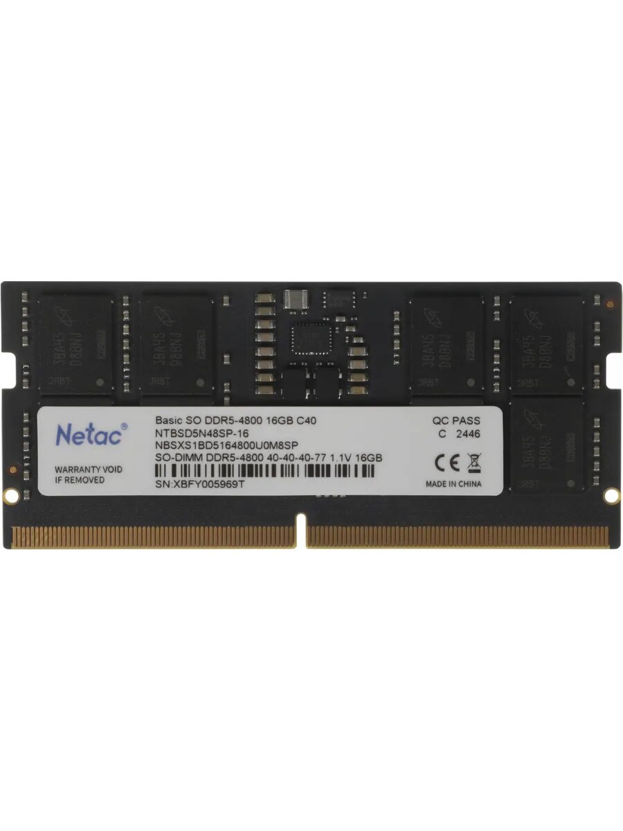 Память DDR5 16GB NTBSD5N48SP-16 Basic RTL Gaming PC5-38400
