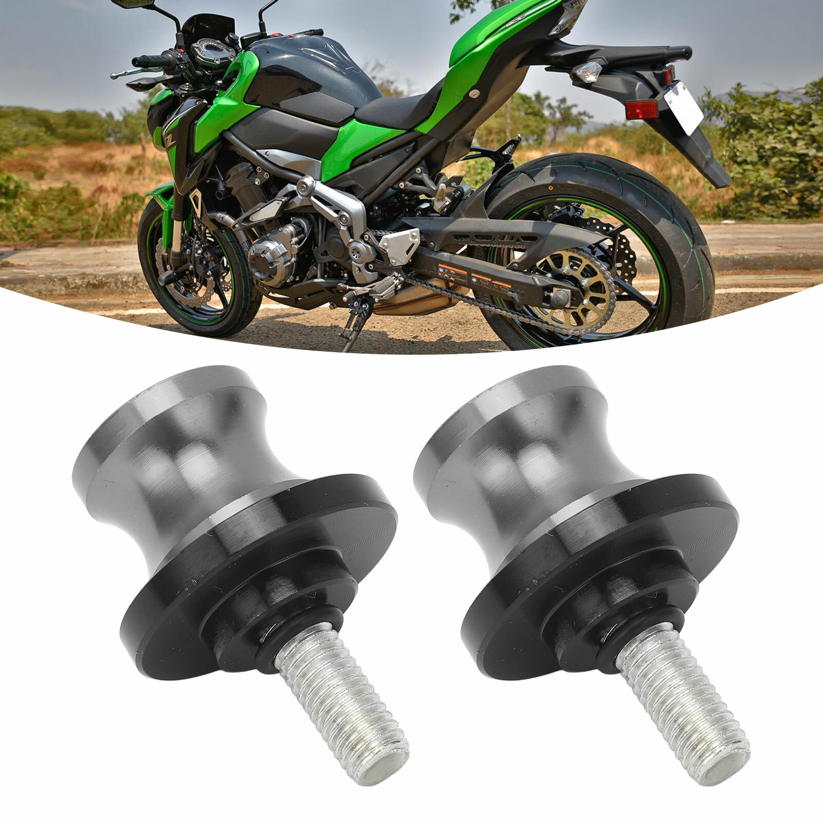 1 пара катушек для крепления маятника мотоцикла с ЧПУ, высокопрочный универсальный винт M8 для стойки маятника для Z900 ZX10R ZX6R, титан