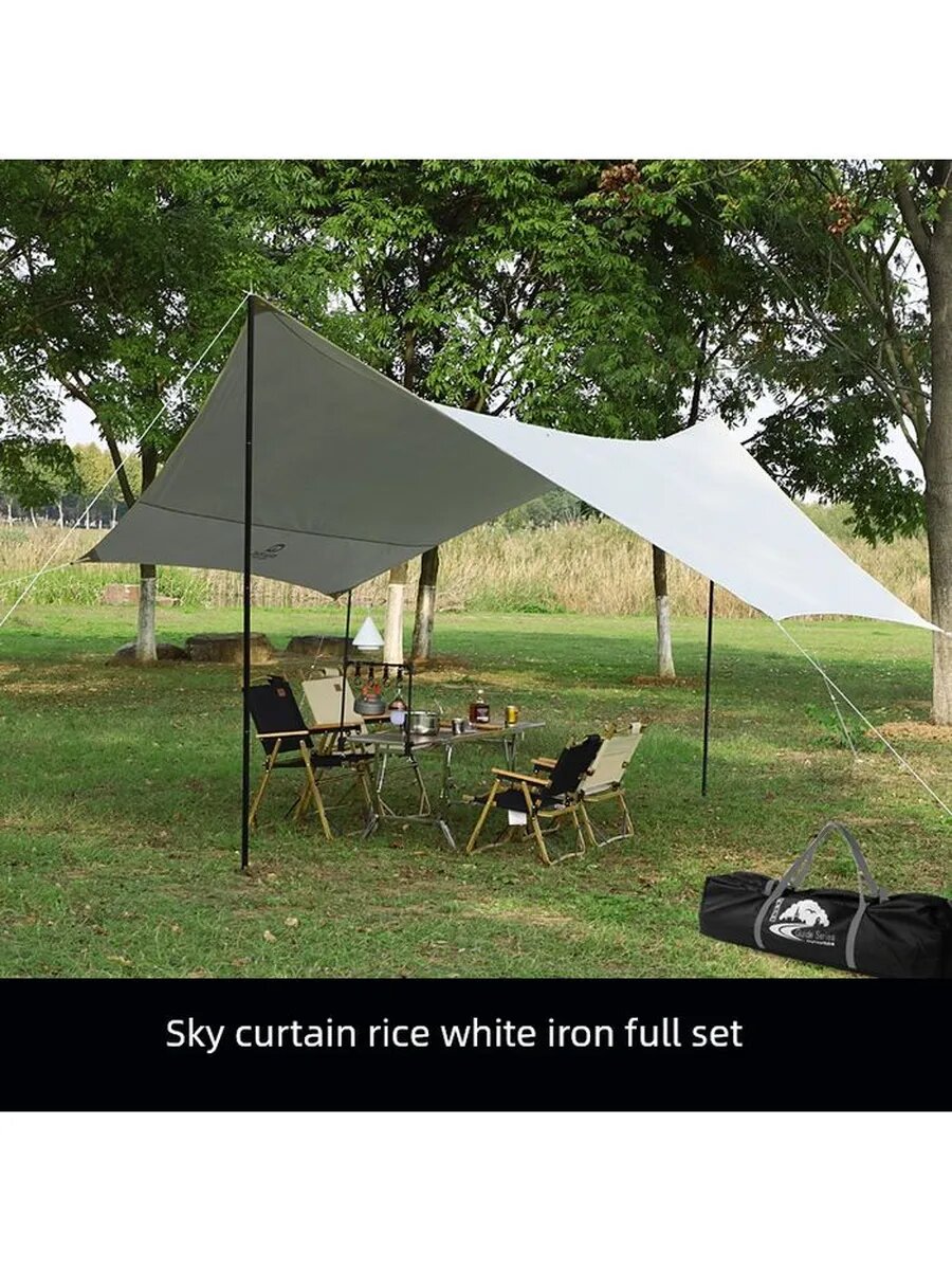 Тент Ямано Брин-белый, железо 2.4м,6+2 гвоздя,6 веревок