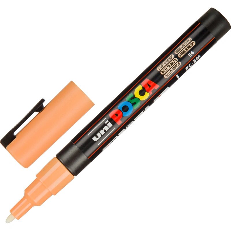 Маркер акриловый POSCA PC-3M, лососевый,0.9 - 1.3 мм, пулнаконечник 149551