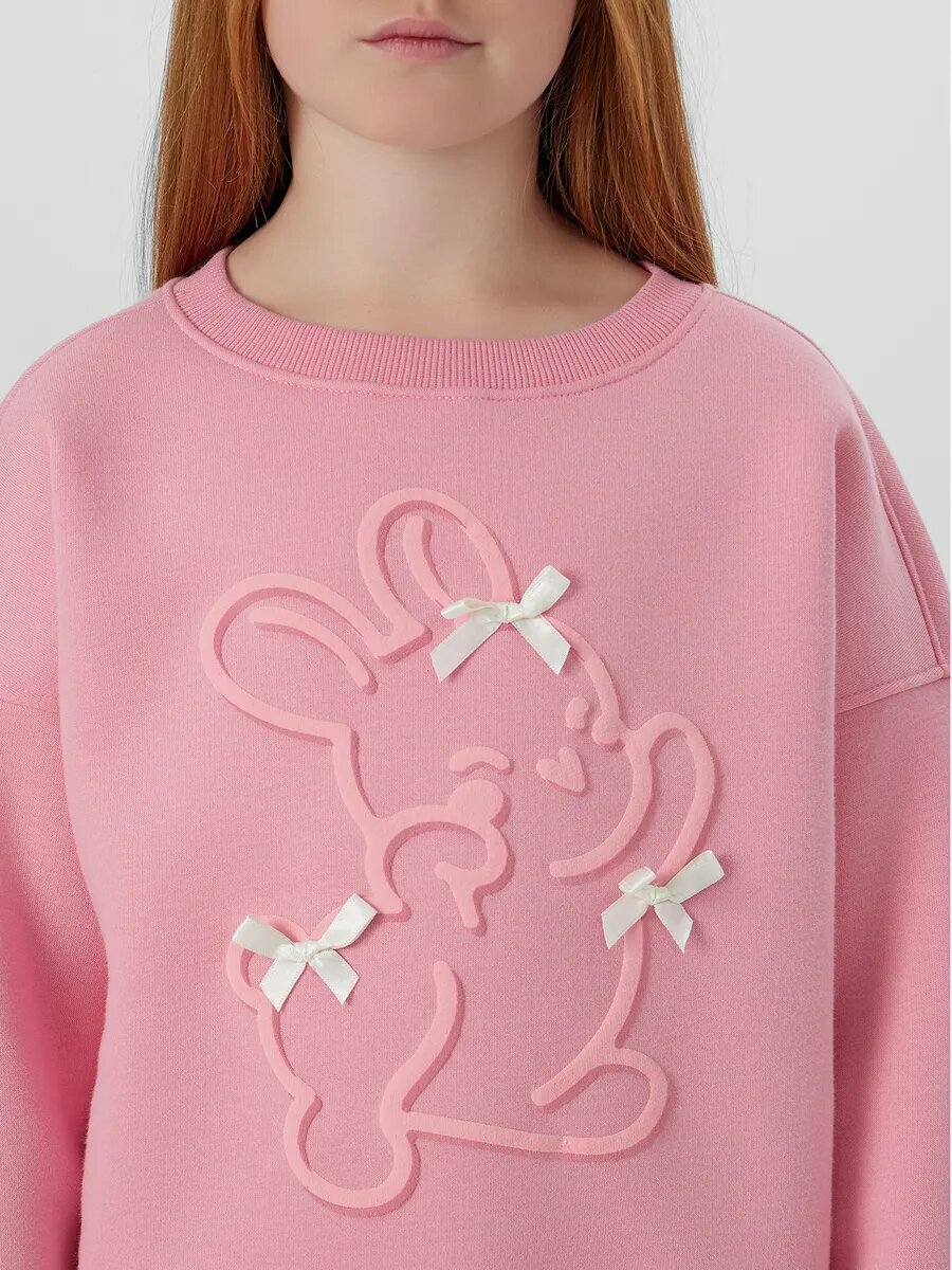 Свитшот MARK FORMELLE для девочек, размер 110-56, розовый — фото 1