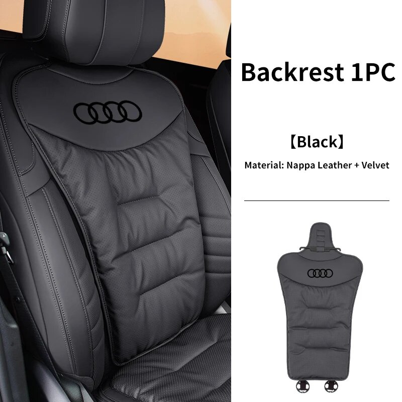 Велюровый автомобильный чехол на переднее и заднее сиденье, кожаная подушка, защитный коврик на спинку для Audi Q5 Q7 Q3 A3 A4 A6 A5 A1 S1 S3 S4 RS5 RS6 A7 A8 Backrest Cover 1PC