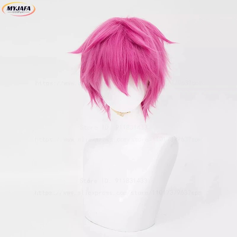 Розовый парик Саики Кусуо, термостойкий, Only Wig