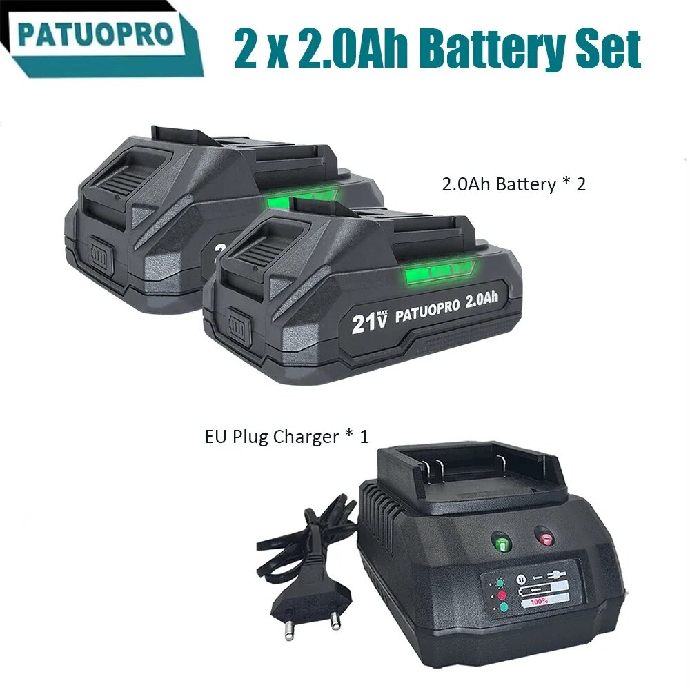Аккумуляторная батарея PATUOPRO 2.0-6.0 Ah для Makita 18 В 2x2.0Ah Battery Set