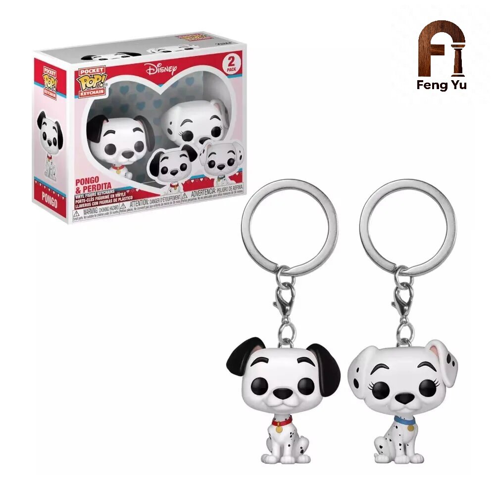 Эксклюзивный брелок Funko Pop с Пердитой и Понго из 101 далматинца в серебре