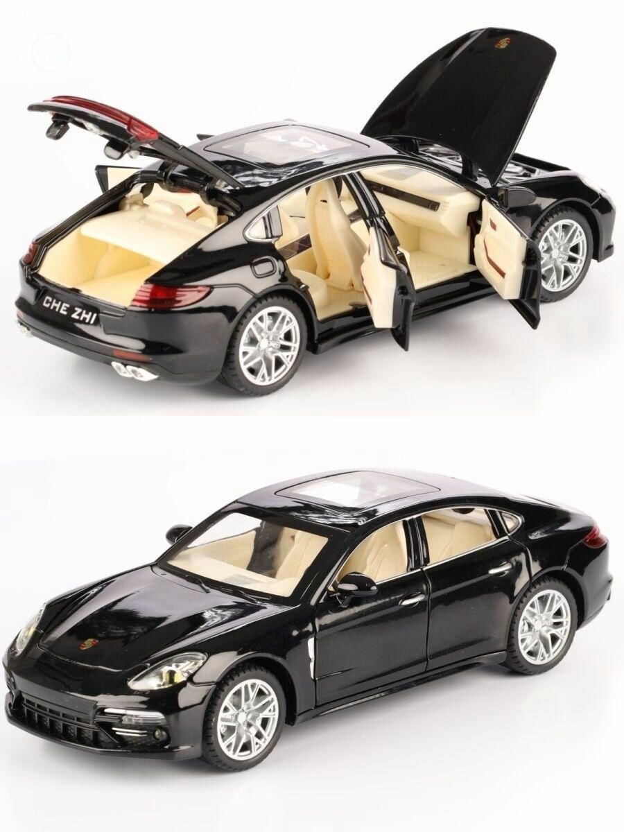 Коллекционная машинка игрушка металлическая модель Porsche Panamera Порше Панамера с дымом масштаб 1:24
