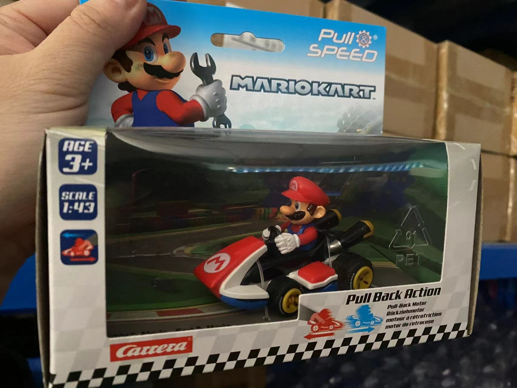 Carrera Super Mario Racing Kart Марио отступить автомобиль инерция мальчик детская гоночная игрушка
