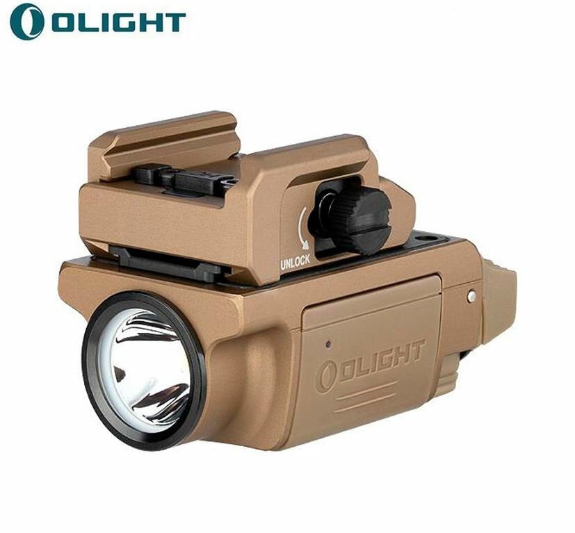 Пистолетный фонарь Olight PL-Mini 3 Valkyrie Desert Tan, Li-po 260 mAh, диод Cree XP-L HD, 100 метров, 600 люмен (Комплект)