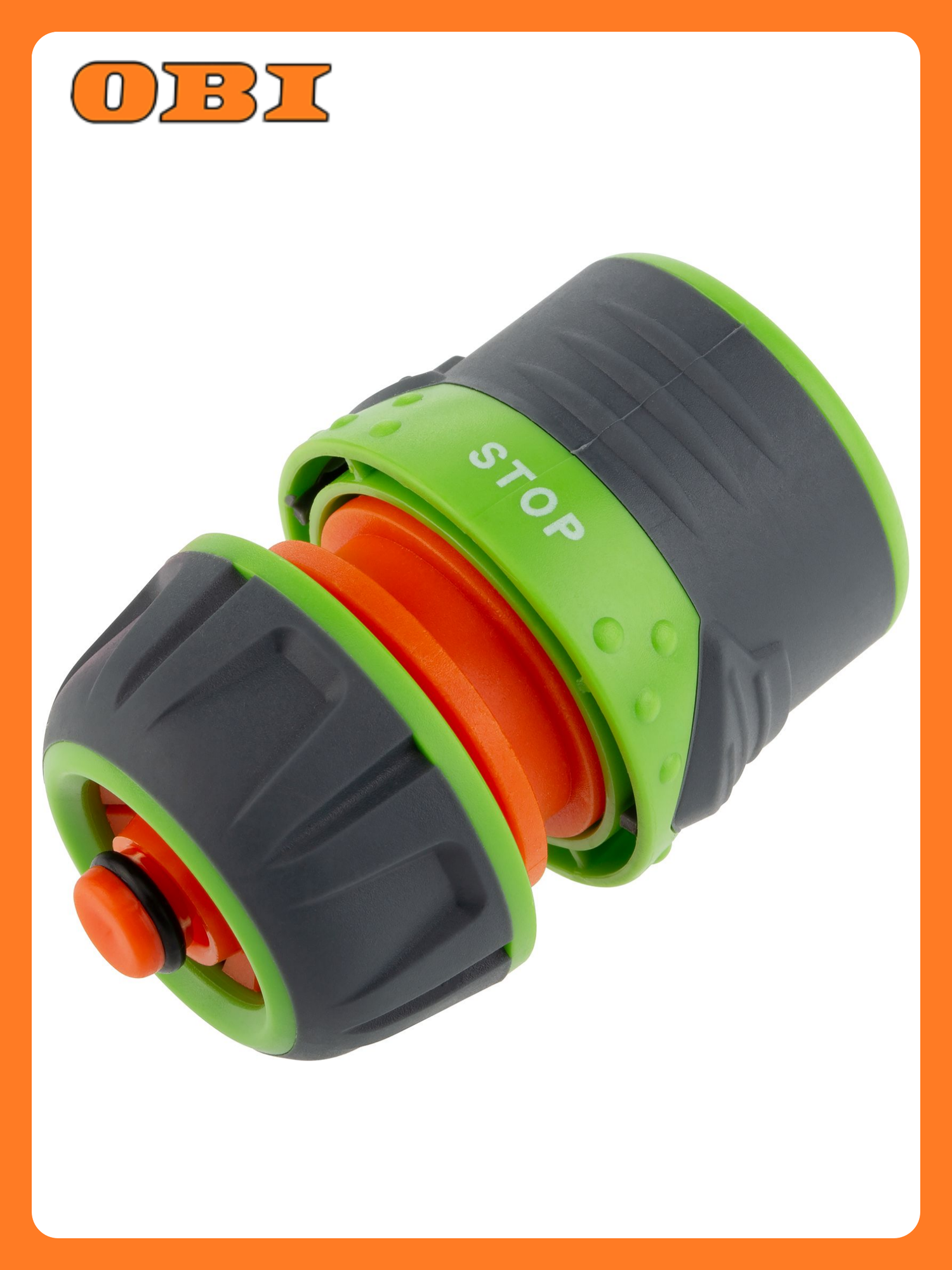 Коннектор AMIGO, с аквастопом, 1/2, цанговое соединение, пластик