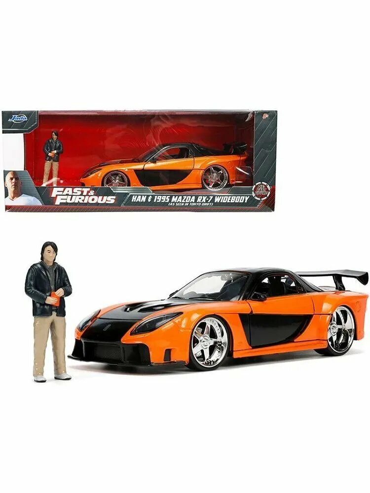 Машинка Jada Toys Fast and Furious 1:24 Scale 1995 Mazda RX-7 Widebody RHD w/Han Figure