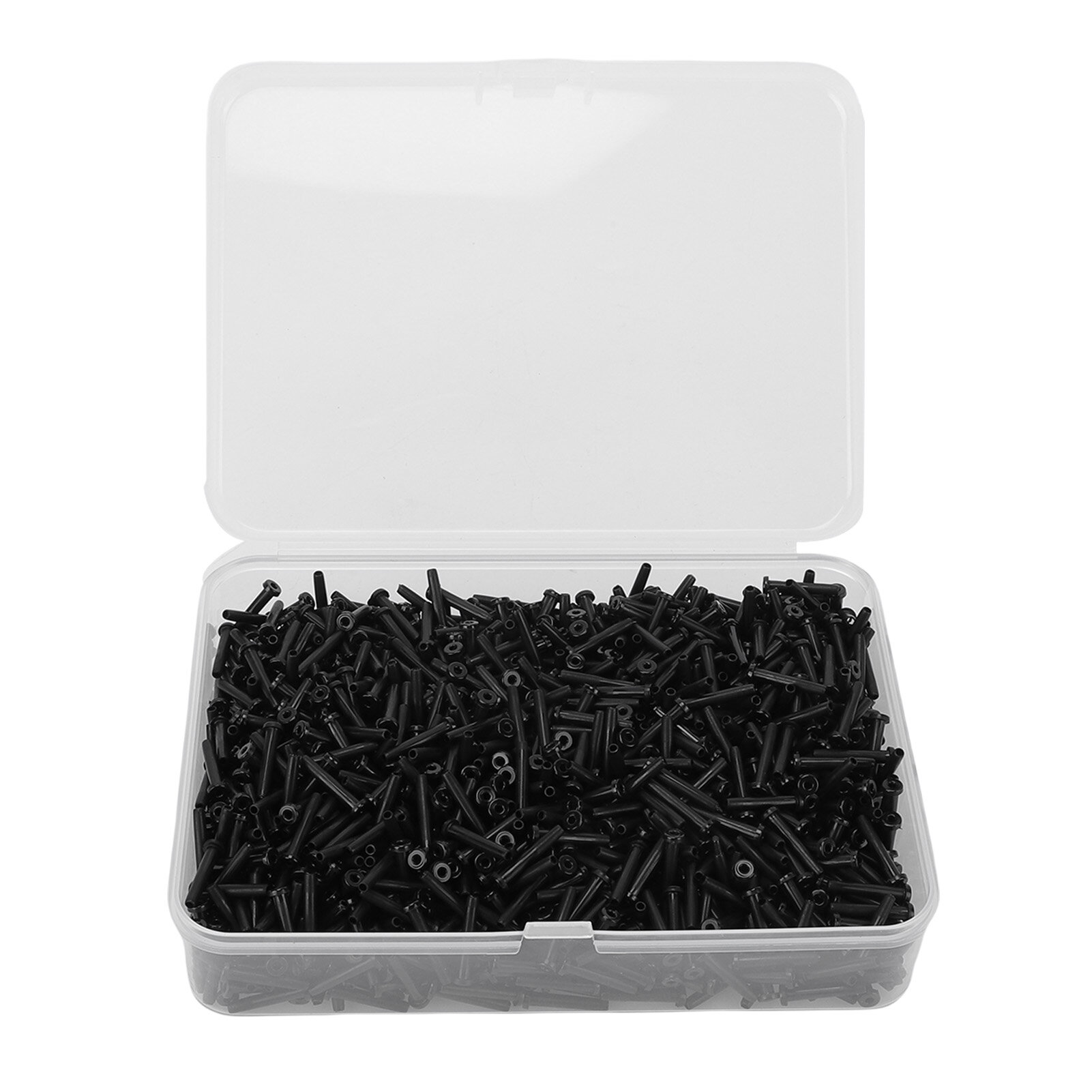 Набор нейлоновых колец для бадминтонной ракетки 2,1x13 мм, защита для колец, инструмент для натяжки струн, замена и ремонт, черный.