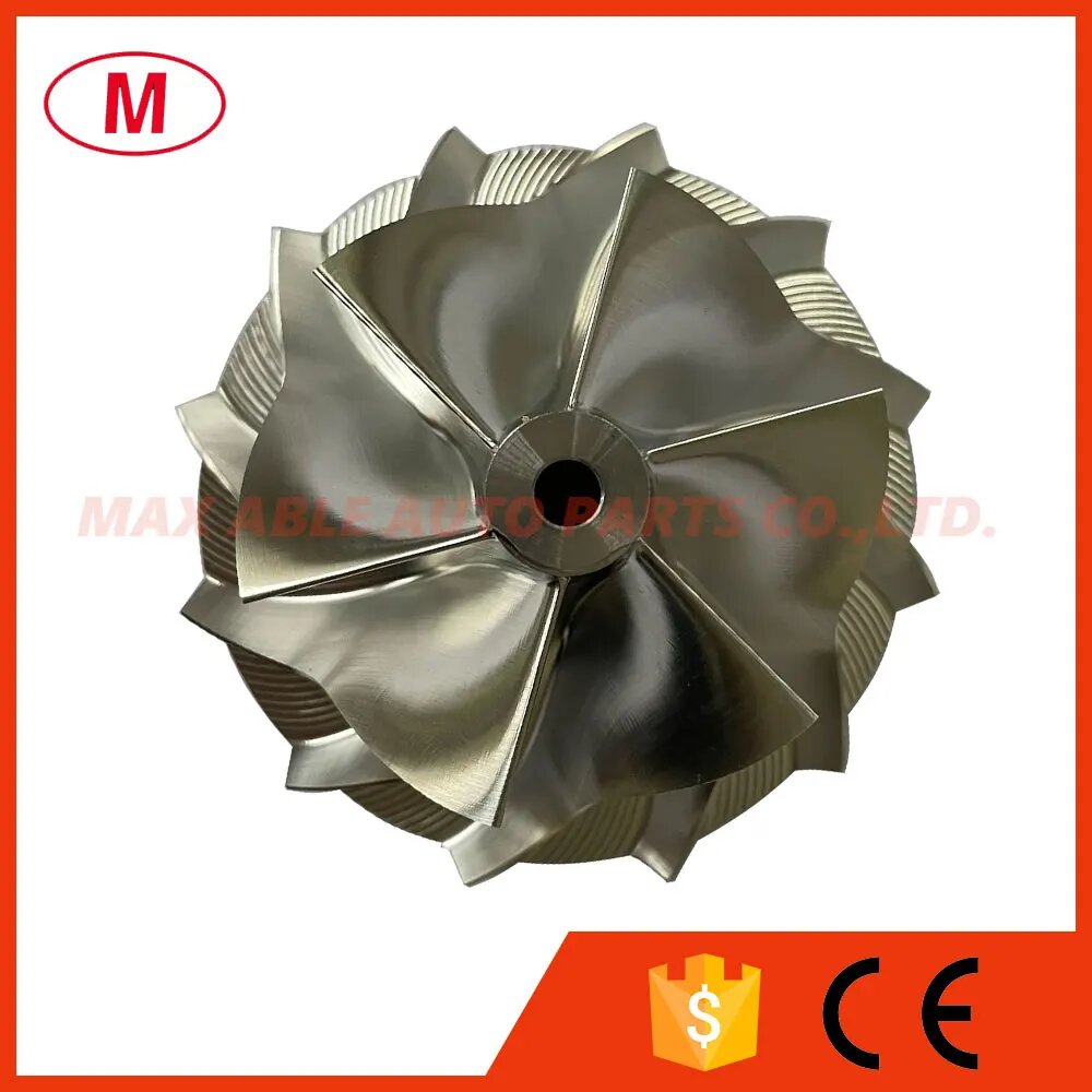 GT15-25 52,52/68,03 мм 6 + 6 лопастей, колесо компрессора турбонаддува с обратной производительностью/алюминий 2618/фрезерное колесо для турбокомпрессора