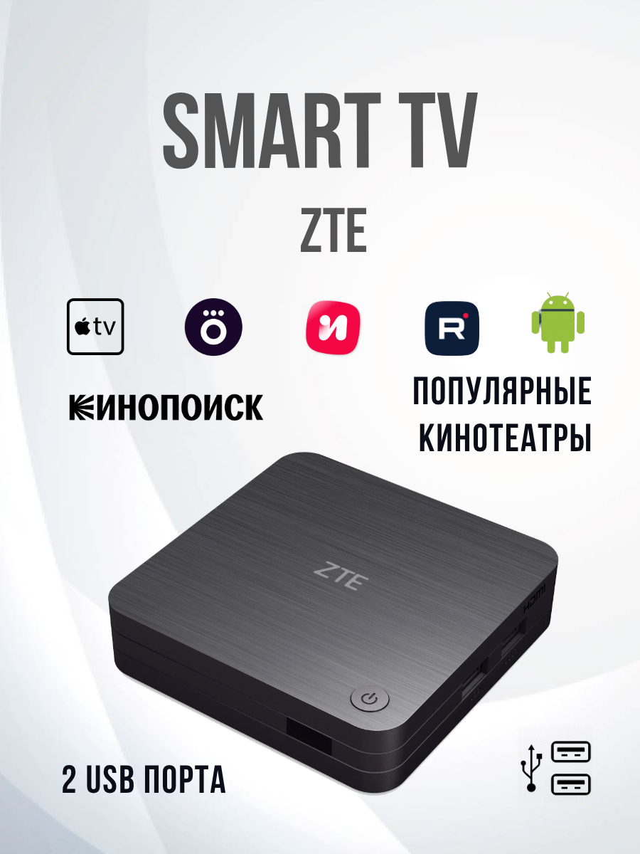 Медиаплеер ZTE ZXV10 B866 (4K, Android 9.0, Wi-Fi/ Ethernet)