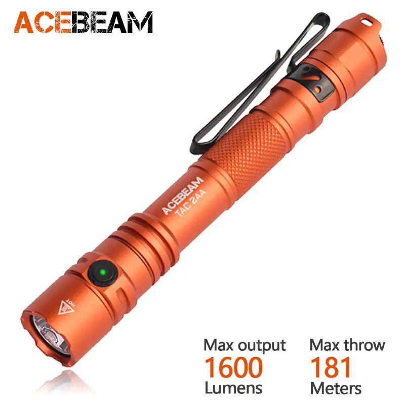 ACEBEAM TAC 2AA фонарь, Orange-6500k-TN