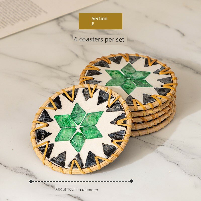 Набор подставок из ракушек E-стиля (6 шт.) - Элегантный столик с защитой от тепла для обеда