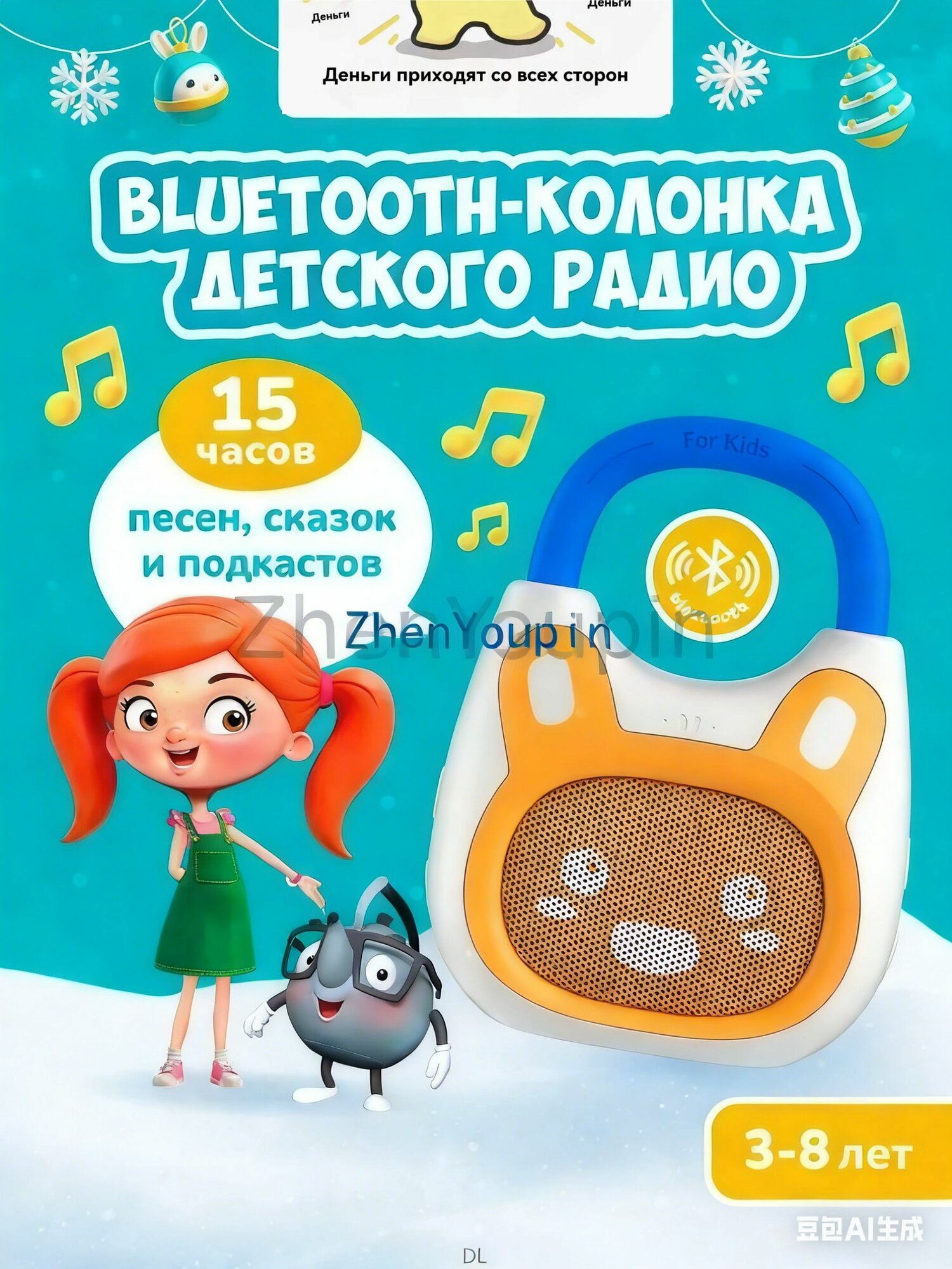 Колонка детская Bluetooth alilo K1. Детское радио - песни, сказки, подкасты