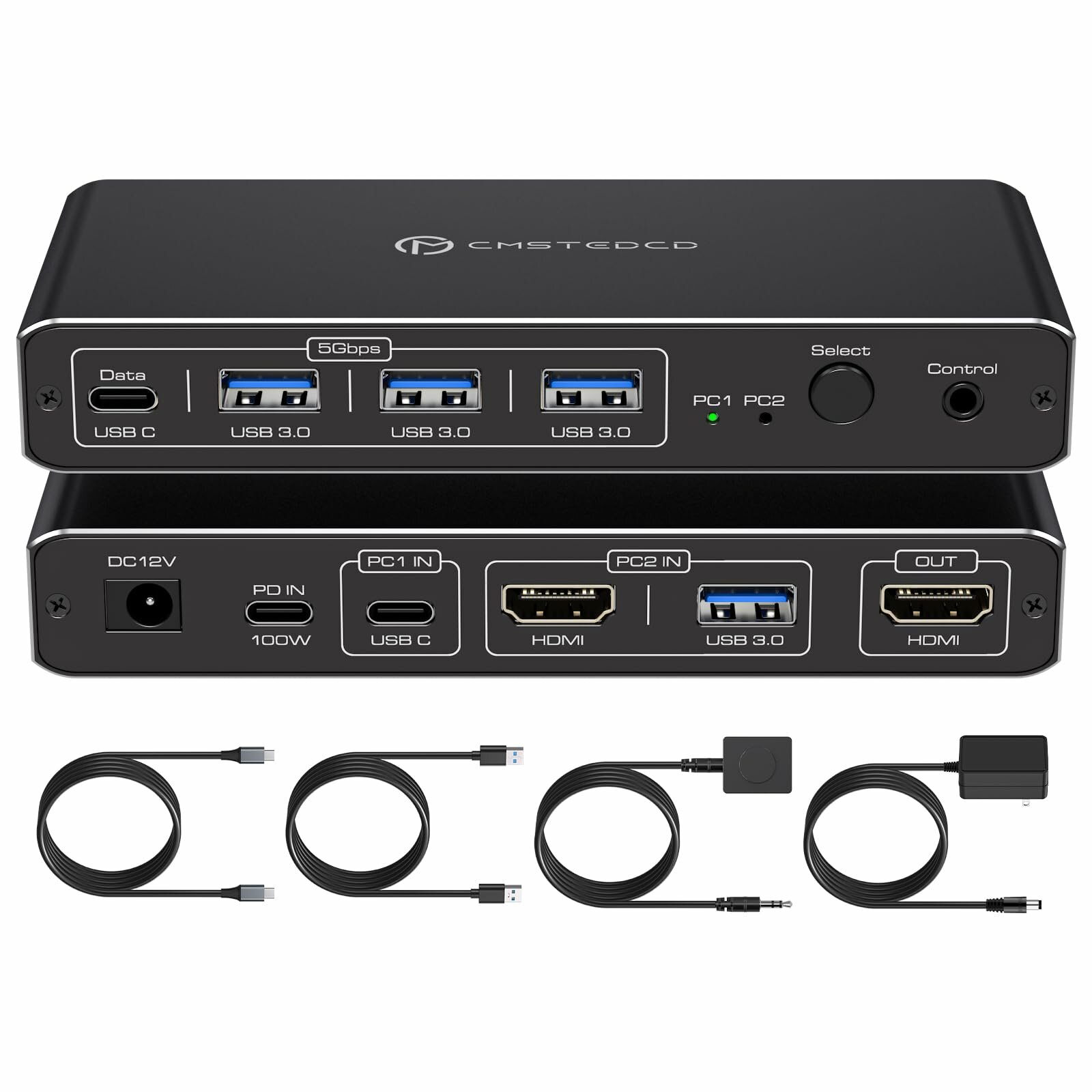 USB C HDMI KVM Switch 1 Мониторы 2 Компьютеры