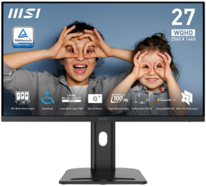 Монитор MSI PRO MP273QP E2 27" 16:9 WQHD(2560x1440) IPS Flat,1ms(MPRT),1000:1,100M:1,400nit,178/178,2xHDMI 2.0, DP 1.2, Speaker, Tilt, Swivel, Height, Pivot, VESA,100Hz, Black,1y war-ty