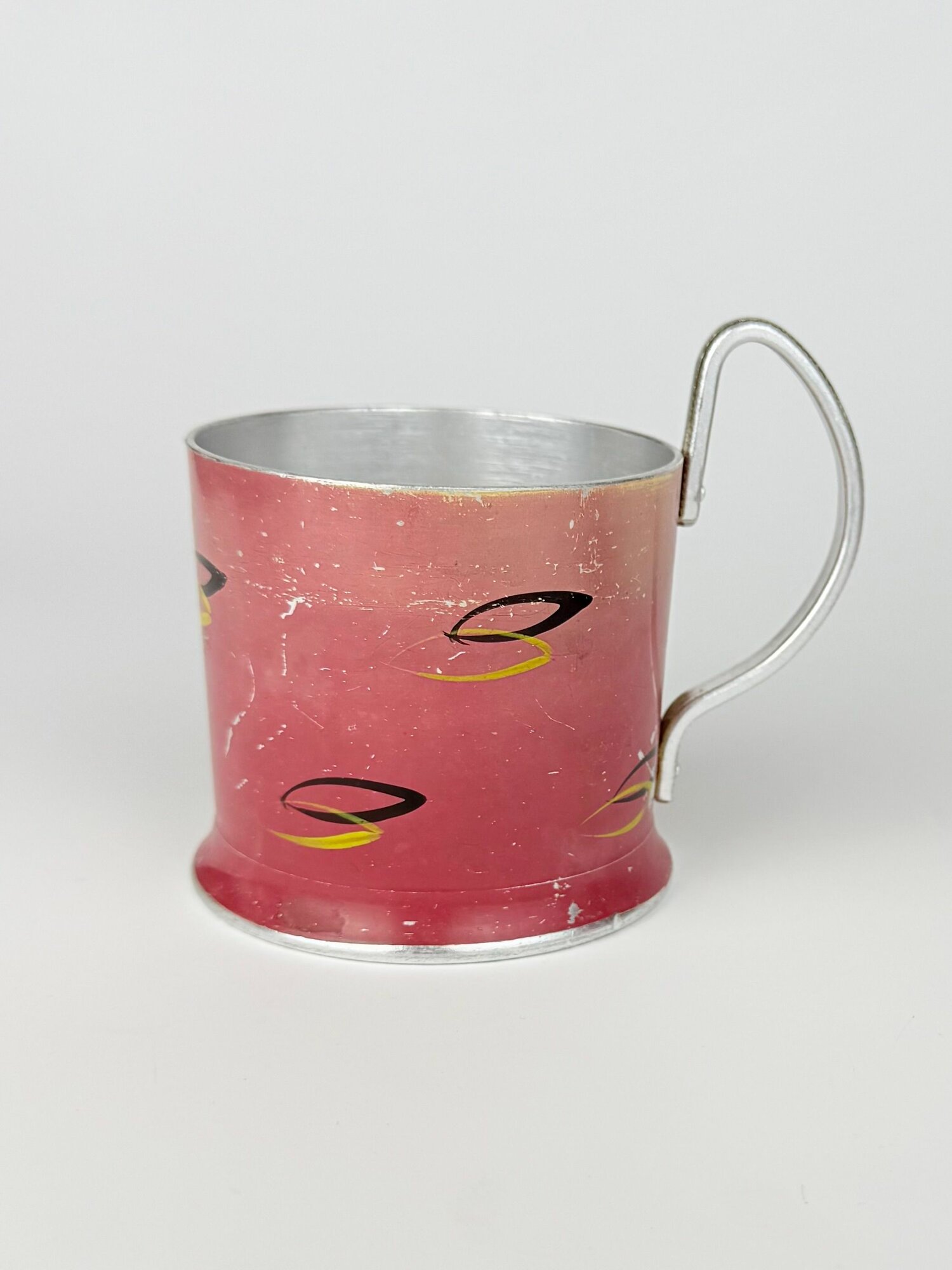 Винтажный подстаканник СССР, алюминий, эмаль