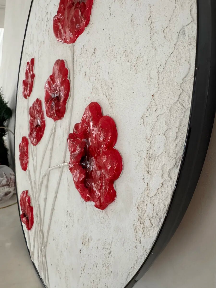 Картина круглая текстурная