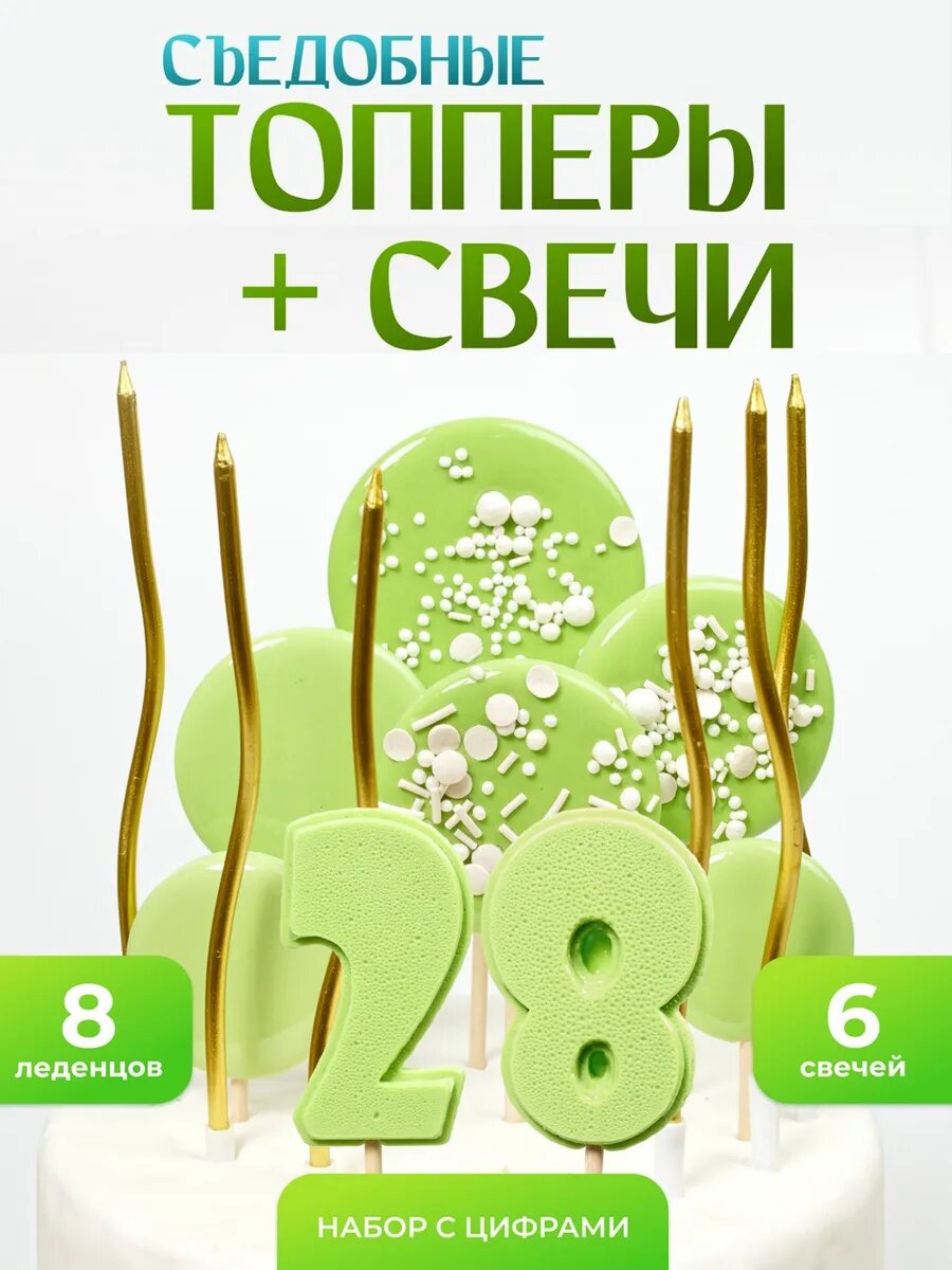 Топпер на торт 28 лет
