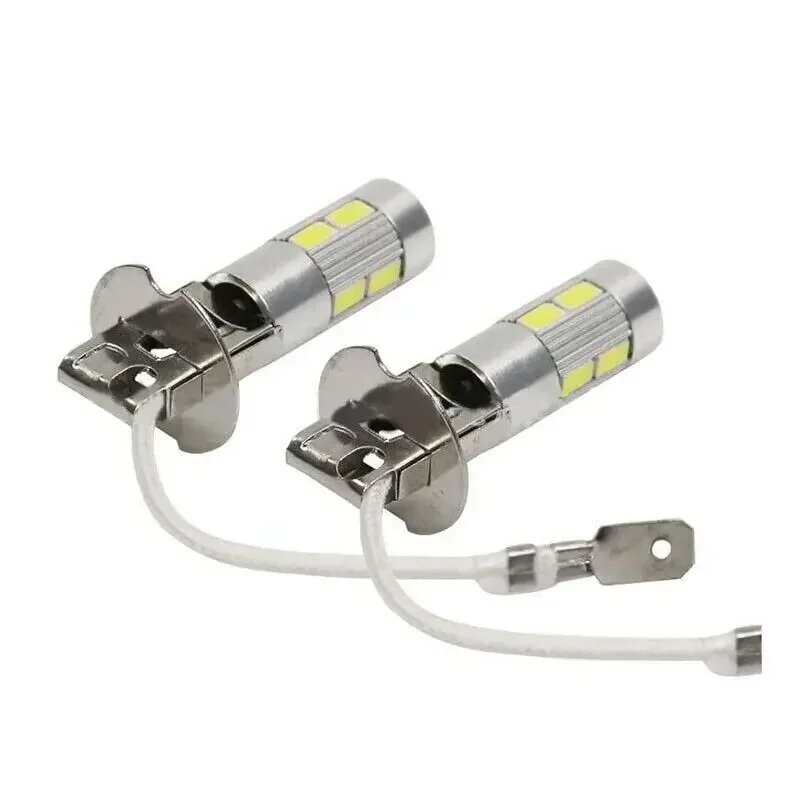 2 шт. H3 H1 светодиодная лампа для противотуманных фар 5630 10SMD 12V H3 светодиодная Желтый, H3