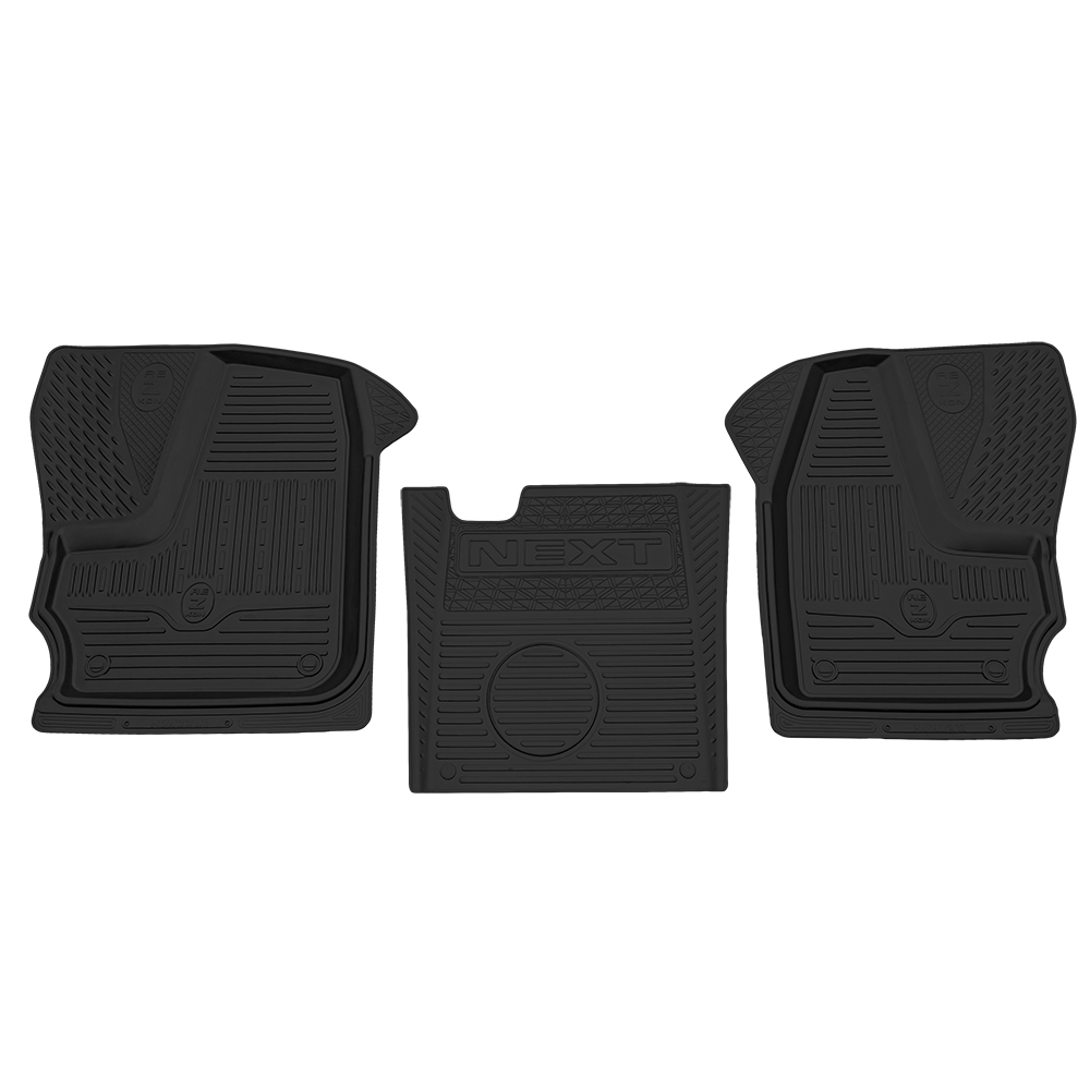 REZKON 1040005800 коврик салонный резиновый, черный, передний ряд сидений, борт 4см\ next 16