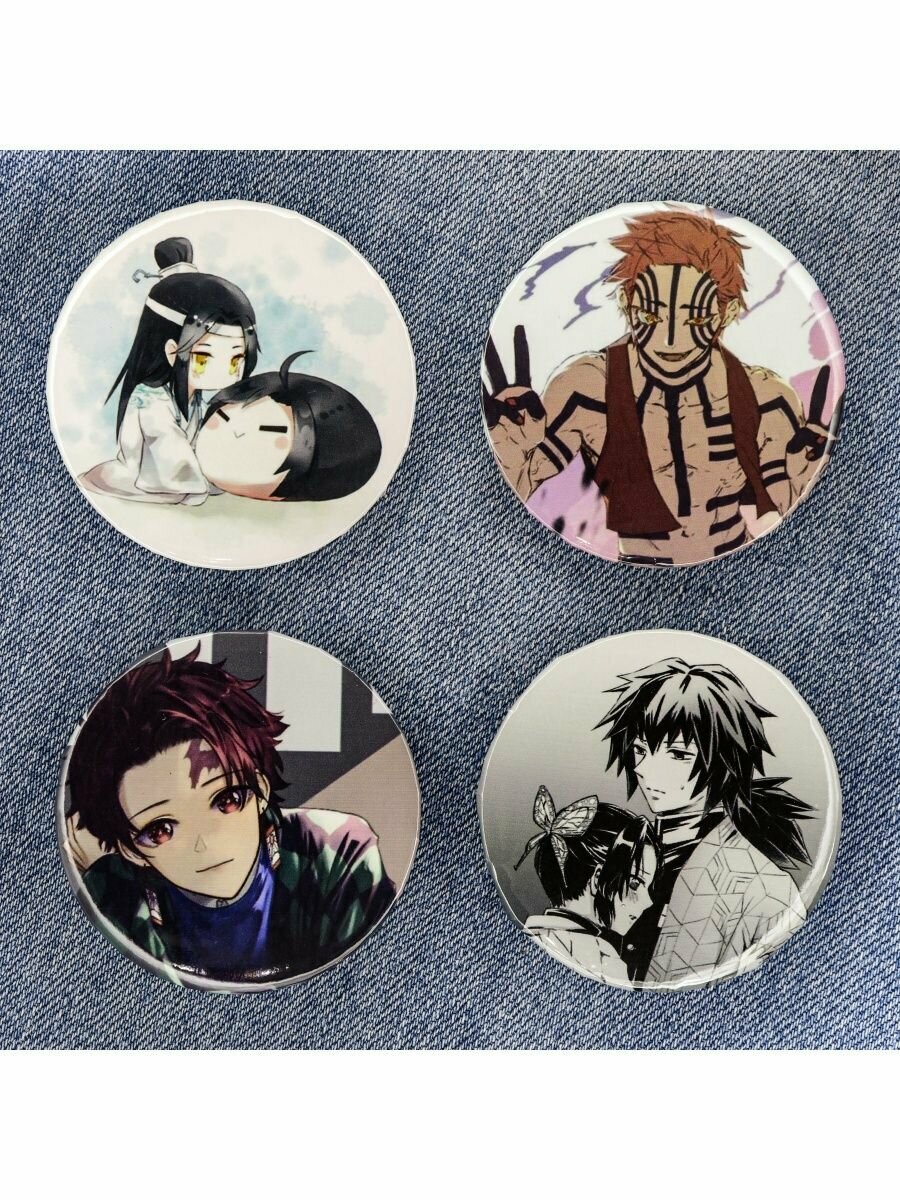 Набор значков аниме серии Demon Slayer