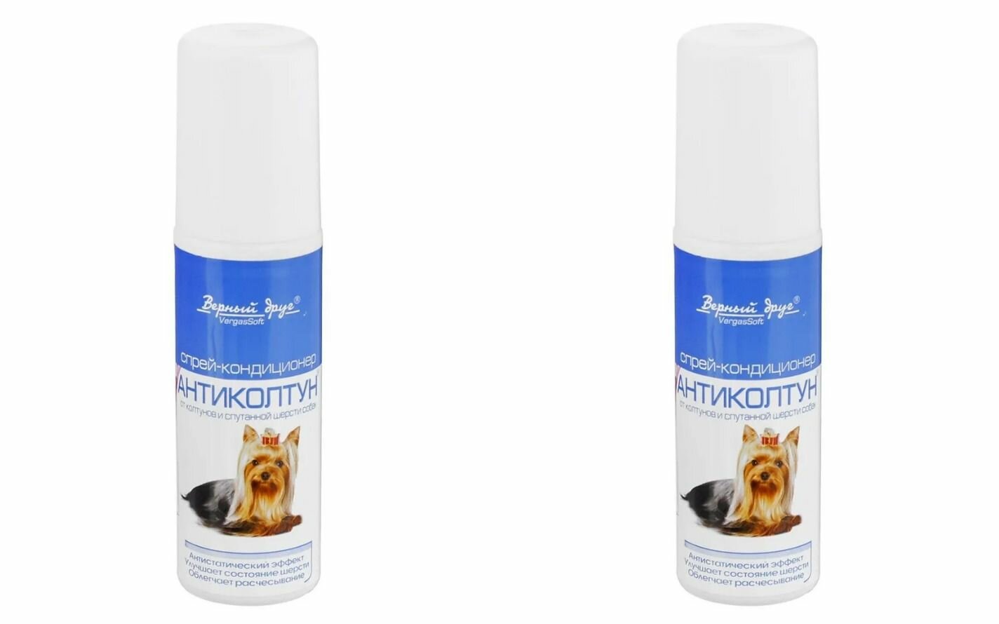 Верный друг Спрей-кондиционер для собак Антиколтун, 100 мл, 2 штуки