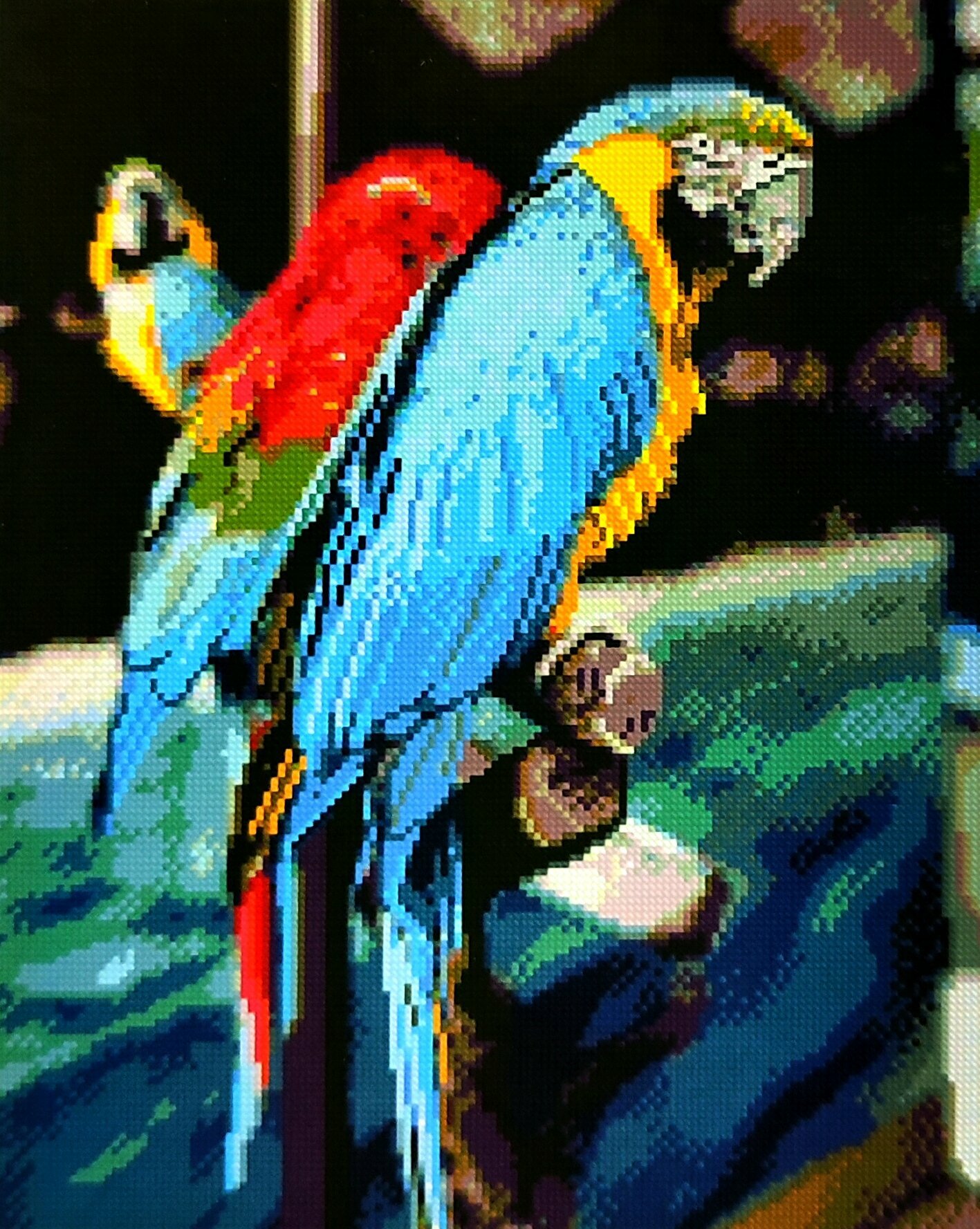 Алмазная мозаика Paintboy "Какаду", 40x50 см, круглый страз, 28 цветов, полная выкладка