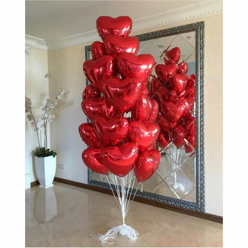 Шары сердца, красные, 21 шт.