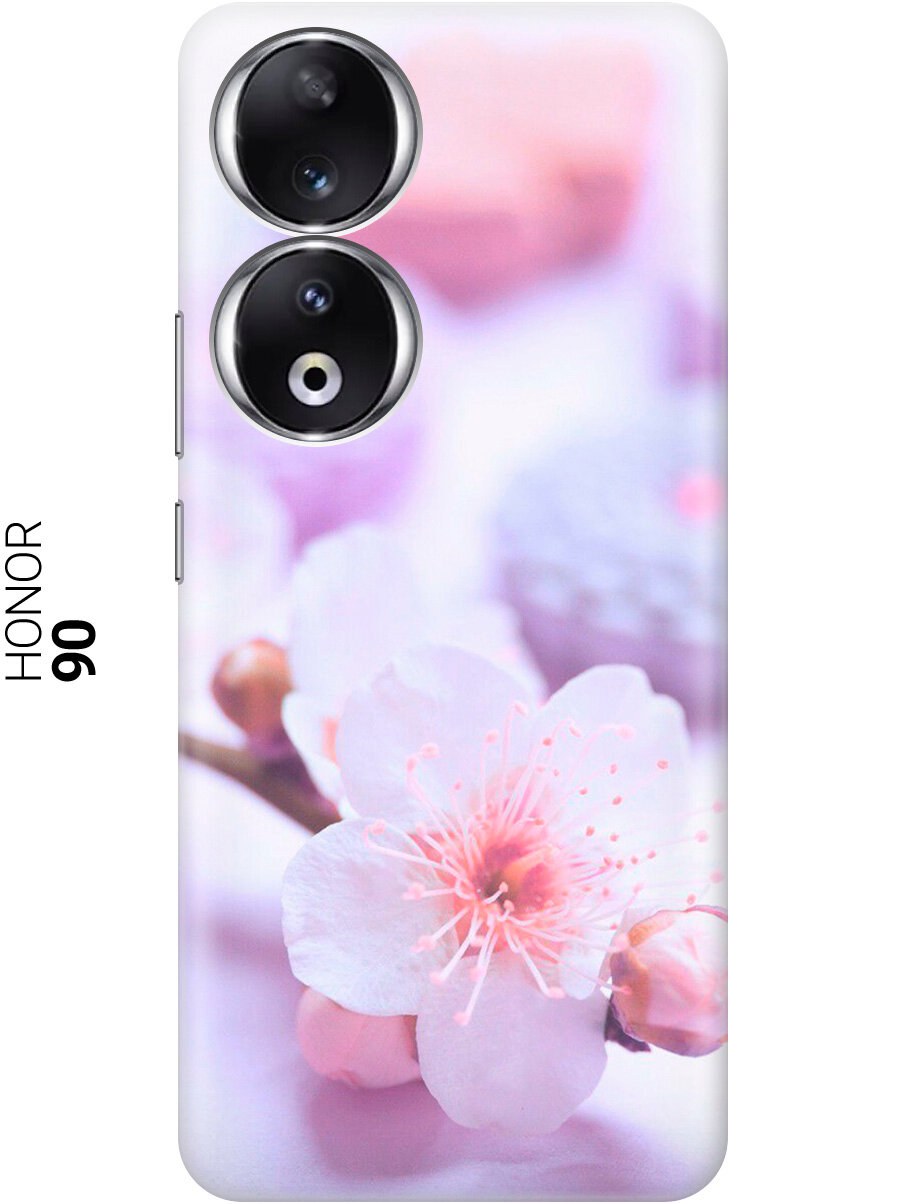 Силиконовый чехол на Honor 90 / Хонор 90 с рисунком "Цветок вишни"
